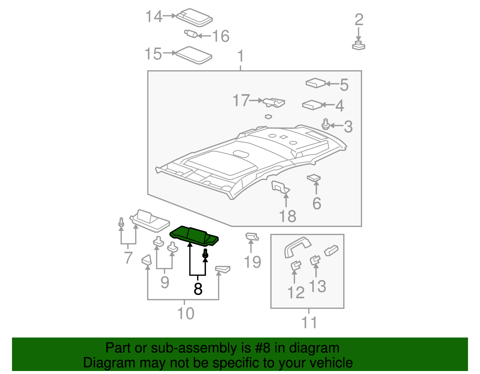 83280-SWA-A91ZB - Sun-Visor 2010-2011 Honda CR-V | Honda Parts Online