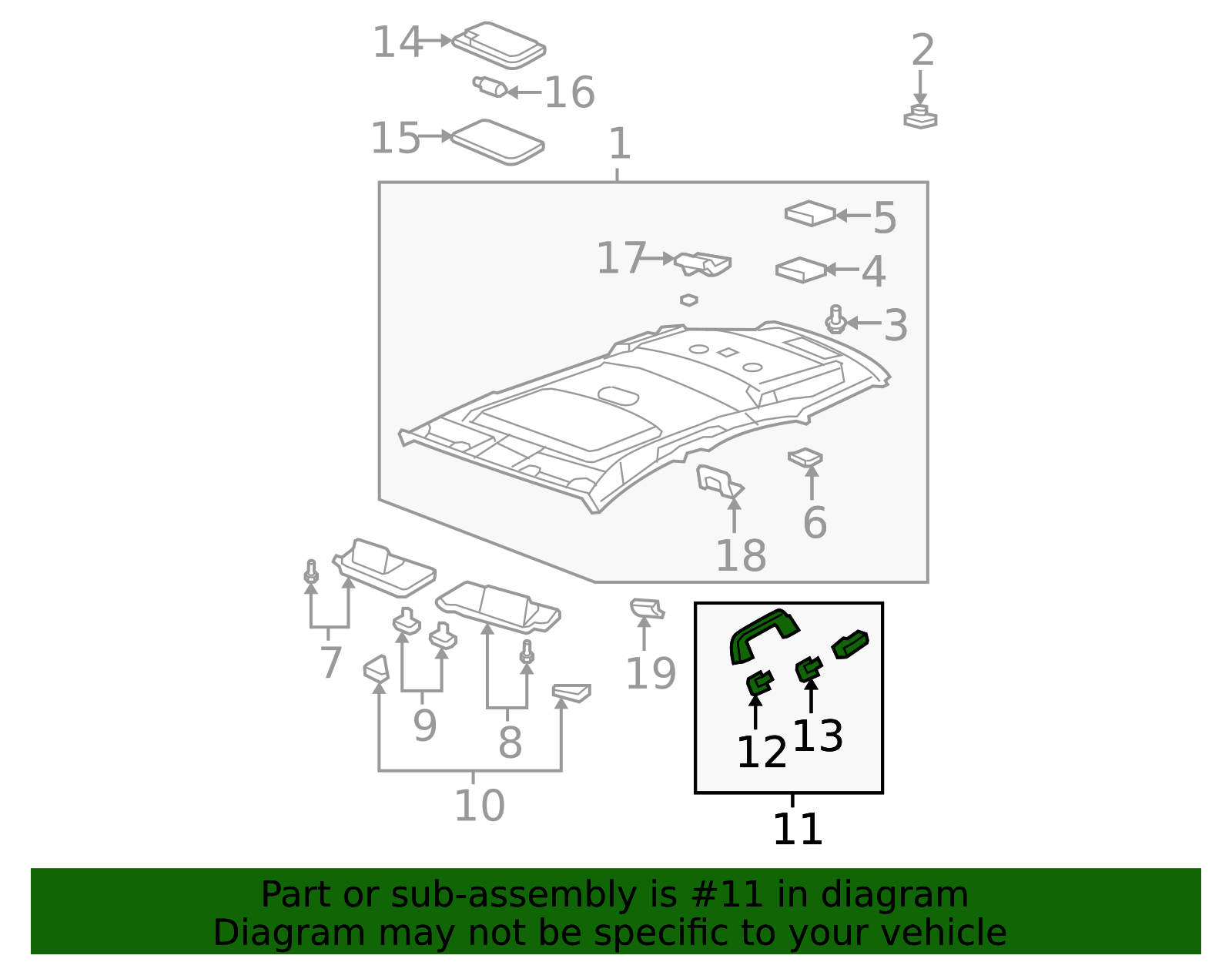 83240-SNA-A01ZJ - 2007-2011 Honda CR-V - Grab Rail Assembly *NH643L ...