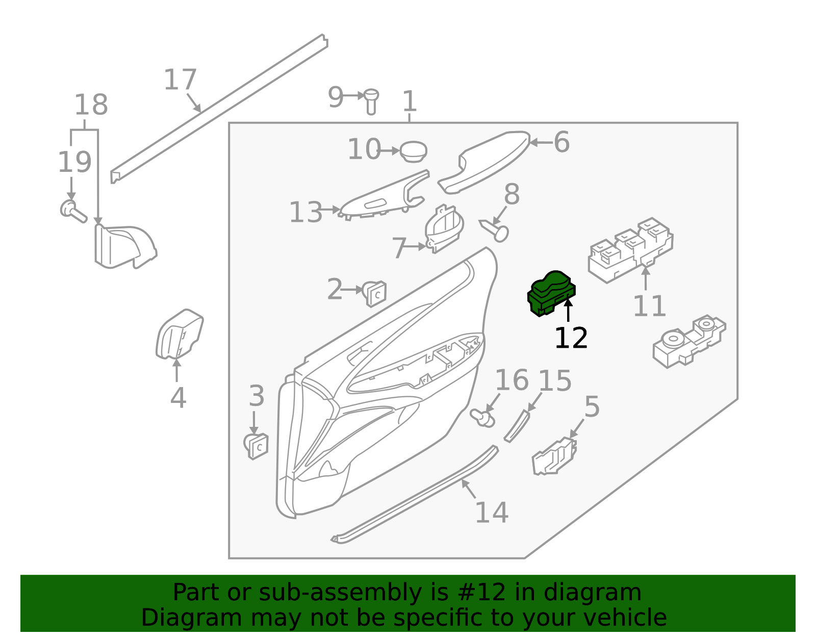 2011-2015 Hyundai Sonata Mirror Switch 93573-3S000-YDA | MotorMotor