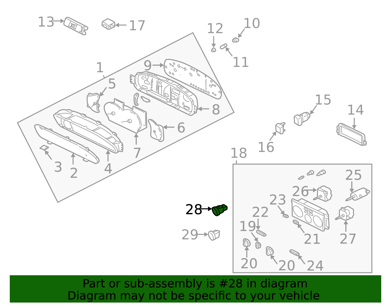 2001-2006 Hyundai Cabin Air Temperature Sensor 97270-2D000 | MotorMotor
