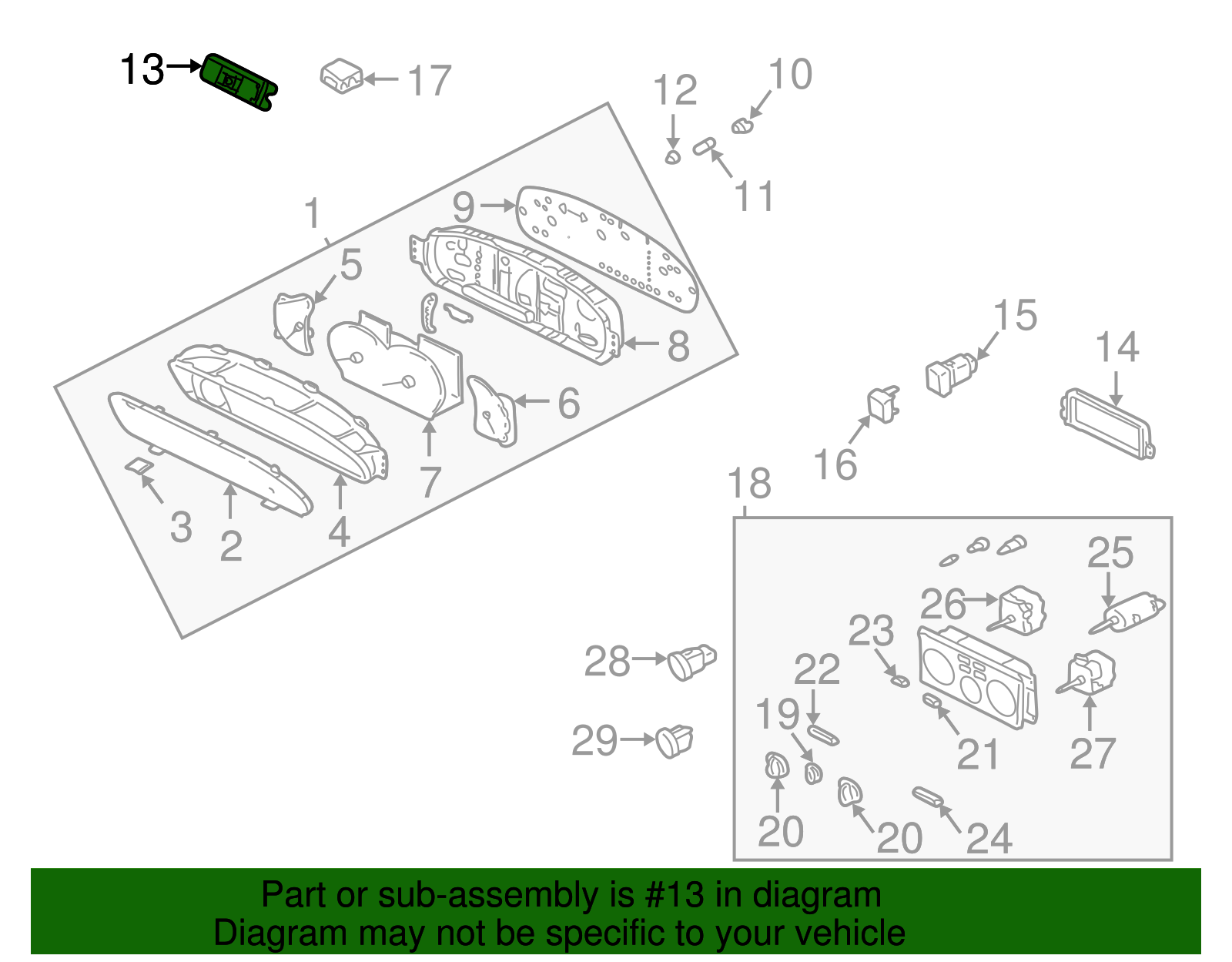2001-2003 Hyundai Elantra Switch Panel 93777-2D000 | QuirkParts