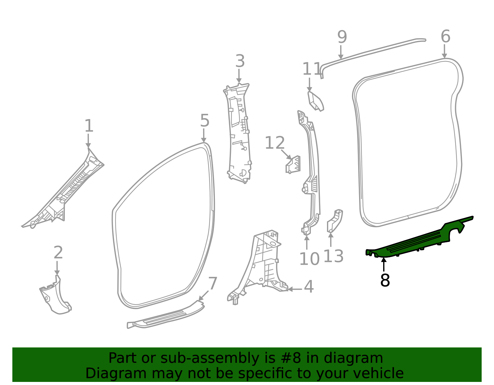 2021-2025 Toyota Sienna Scuff Plate 67918-08040-C0 | Toyota Parts Center