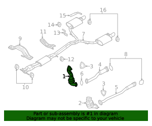 2016-2019 Ford Catalytic Converter FB5Z-5E212-A | Ford OEM Parts Outlet