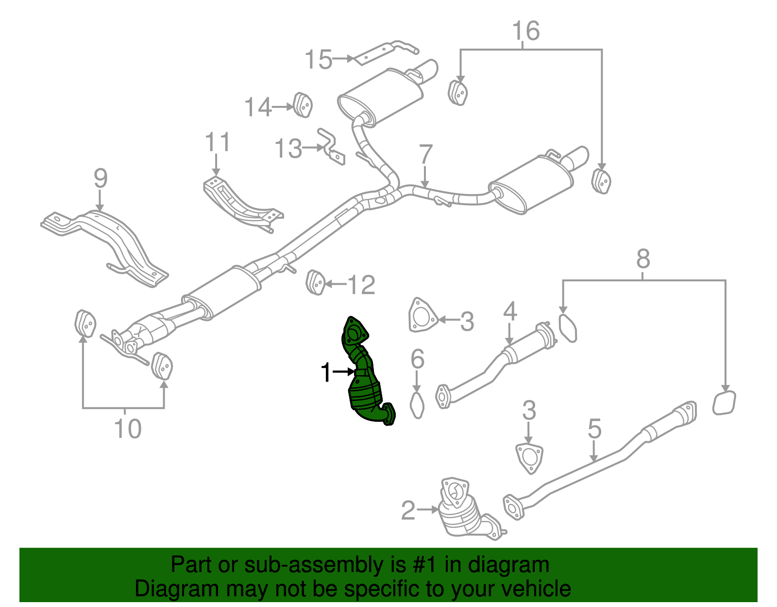 2016-2019 Ford Catalytic Converter FB5Z-5E212-E | Ford OEM Parts Outlet