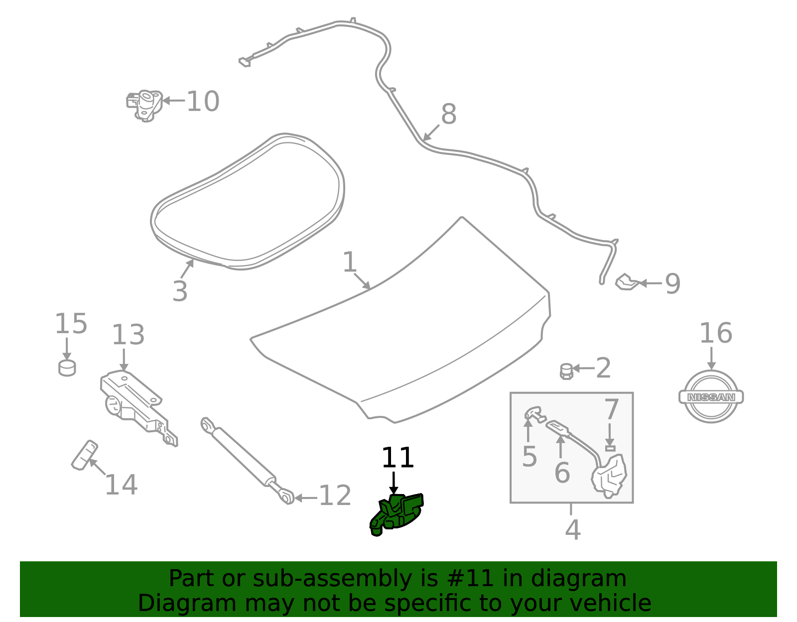 84620-JF00A - High-Quality Striker for 2009-2024 Nissan GT-R ...