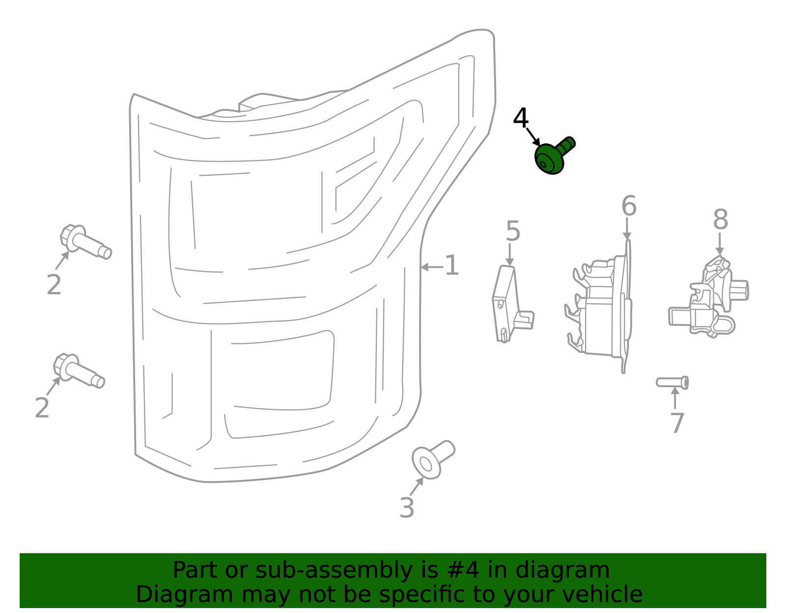2015-2025 Ford Tail Lamp Assembly Grommet W717970-S300 | OEM Parts Online