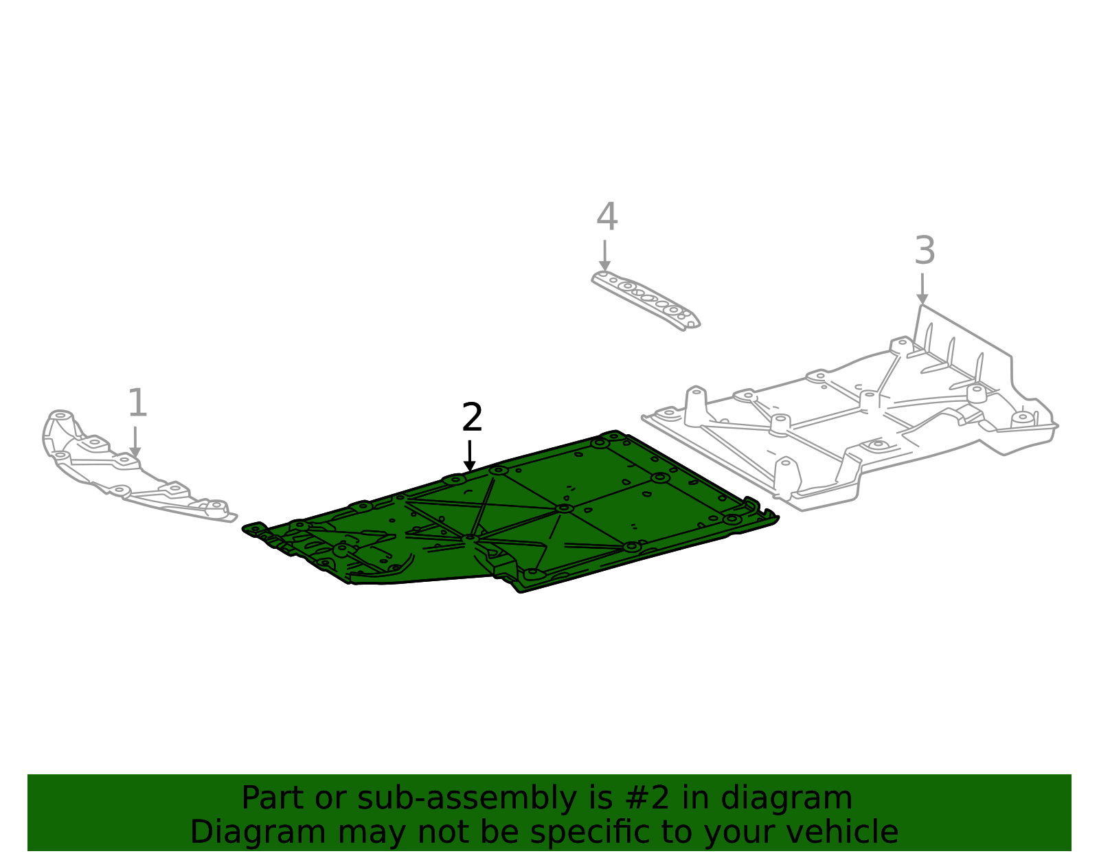 2016-2020 Toyota Mirai Under Cover 58166-62010 | Toyota Parts Center
