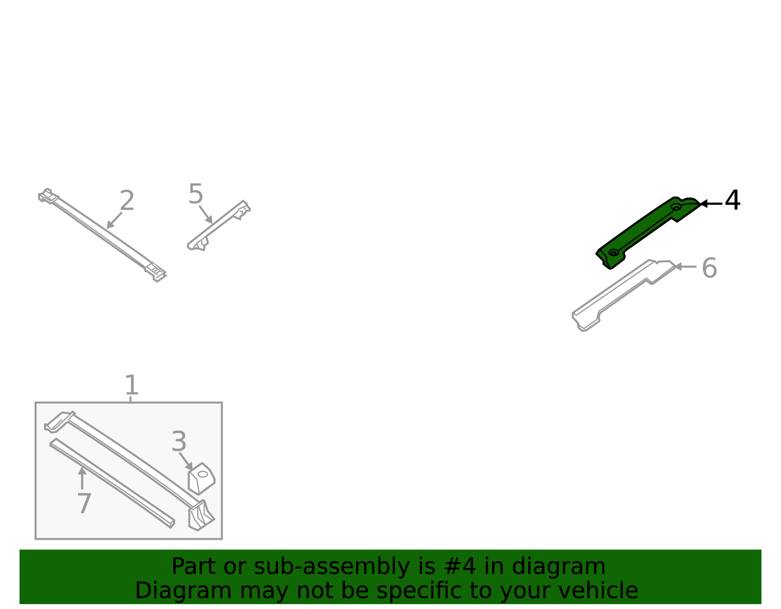 73872-7S000 - Rail Support 2004-2007 Nissan | Official Nissan Parts Store