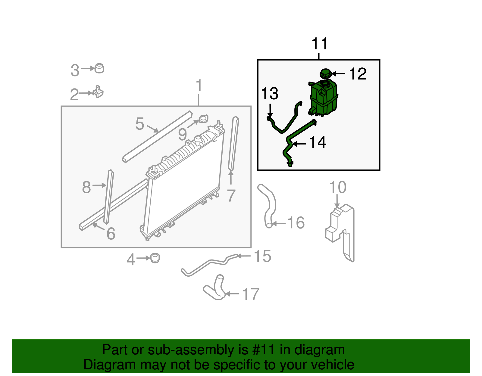 2004-2015 Nissan TITAN Reservoir Assembly 21710-9FF0A | Nissan Parts ...