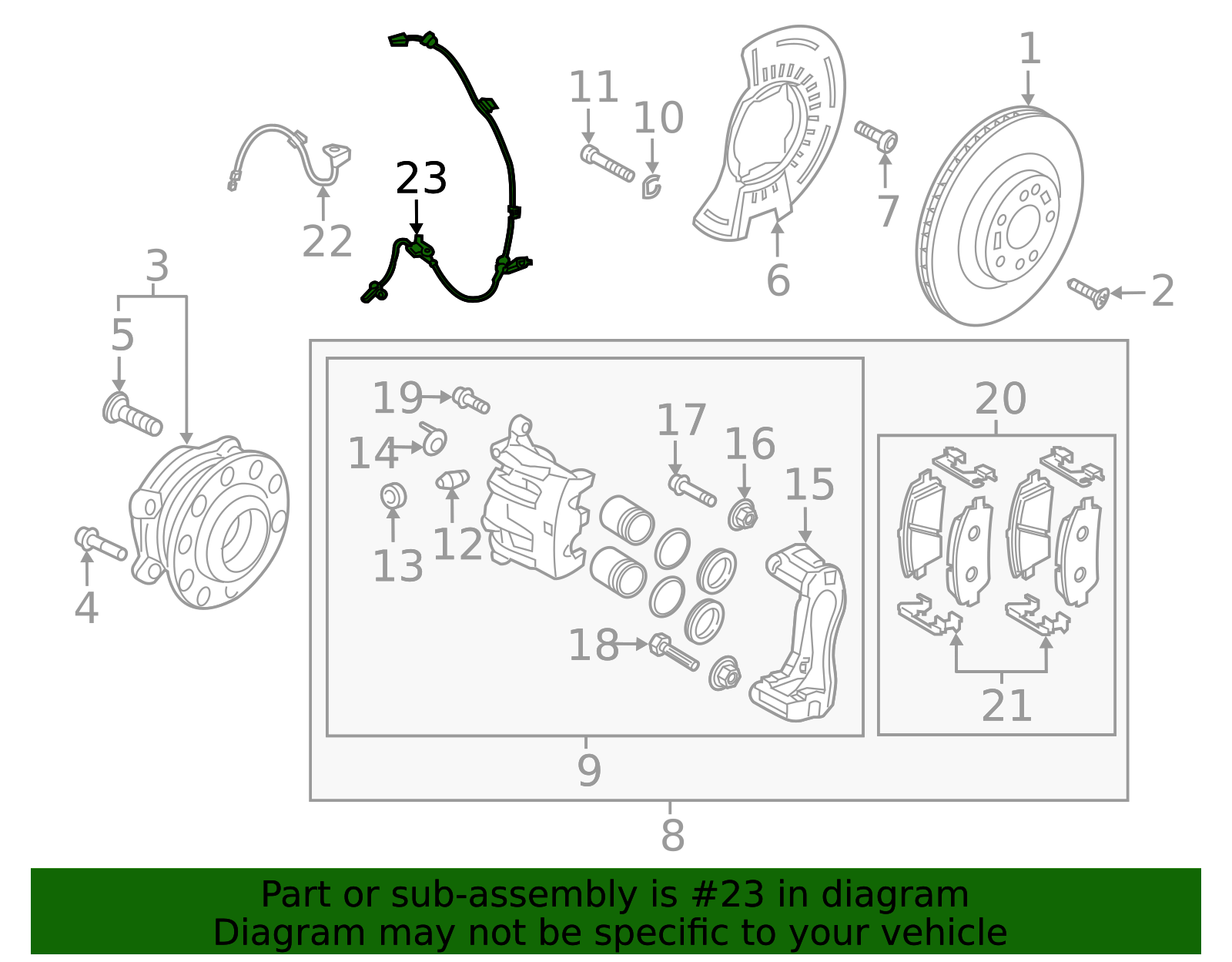 58930-S9000 - Kia Front Speed Sensor 2020-2024 Kia Telluride ...