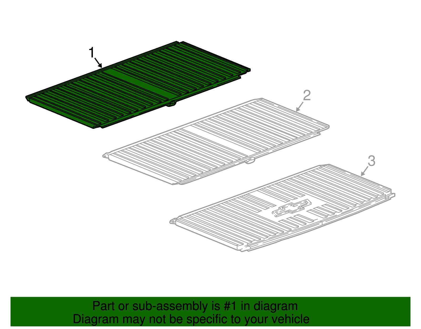 2017-2018 GM Cargo Box Front Cover 84482780 | Shop Matick Buick GMC