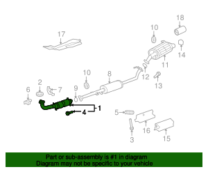 18160-RZA-A00 - Catalytic Converter 2007-2009 Honda CR-V | Honda Parts ...