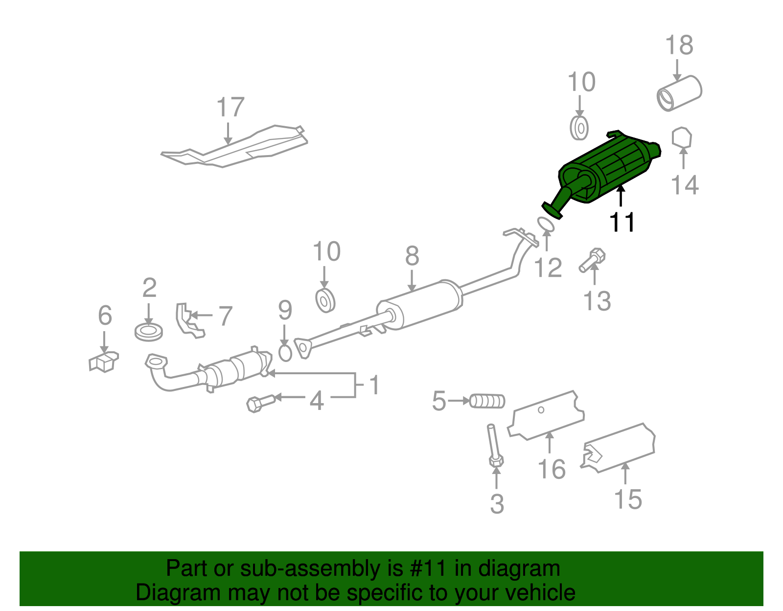 18307-SXS-A01 - Muffler 2007-2009 Honda CR-V | Honda Parts Online