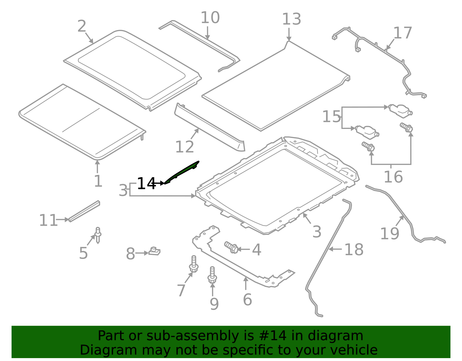 2015-2024 Ford Sunroof Guide Jaw FL3Z-1651071-B | Awesome Parts Ford
