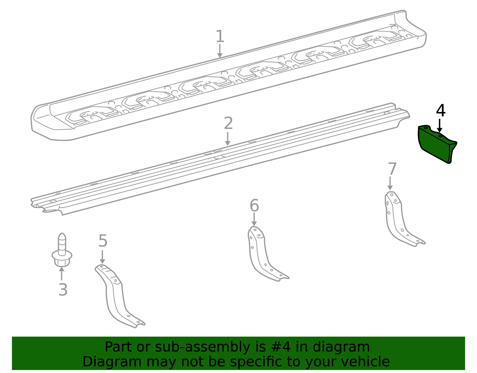 2010-2024 Toyota 4Runner Running Board Protector 75861-60030 | MotorMotor
