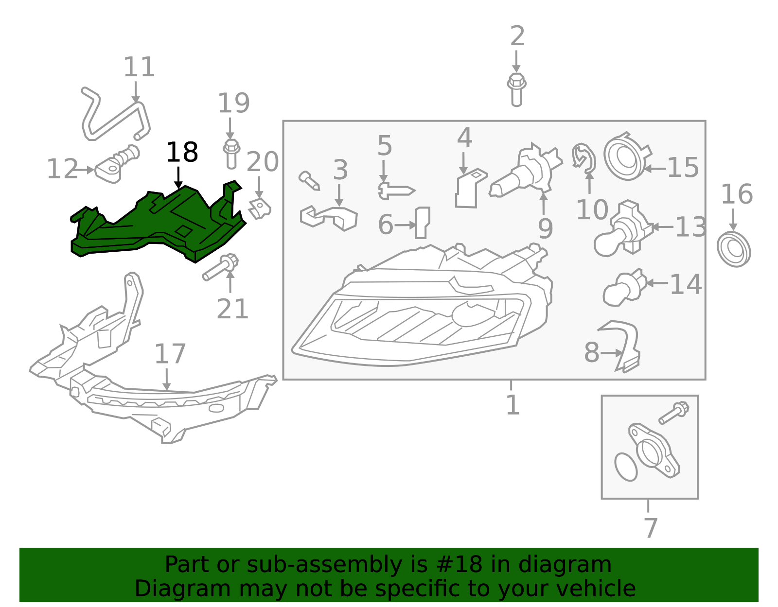 2009-2012 Audi Headlight Bracket 8K0-941-454 | Audi USA Parts