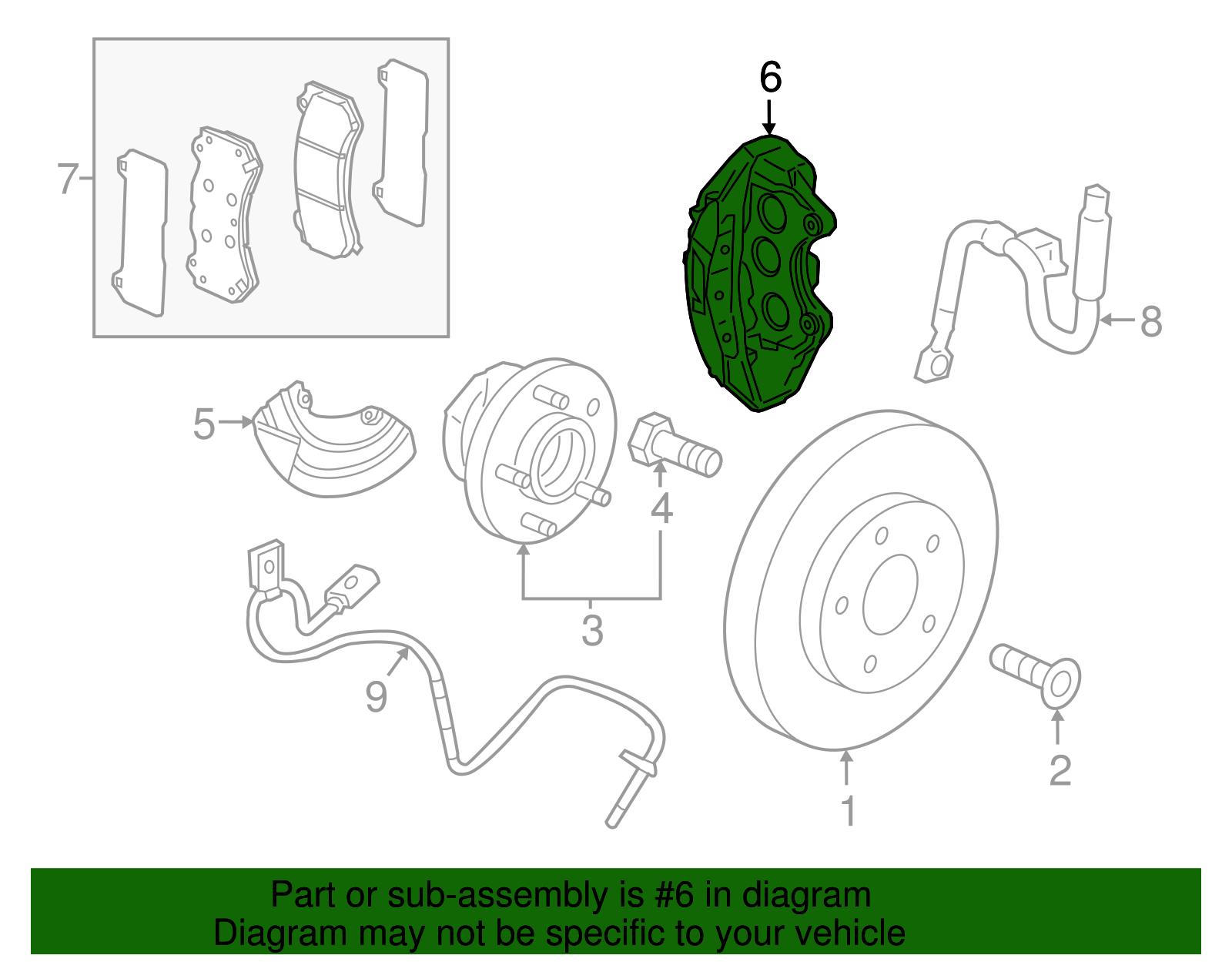 23121831 - 2016-2019 Cadillac ATS - Argent Front Passenger Side Disc ...
