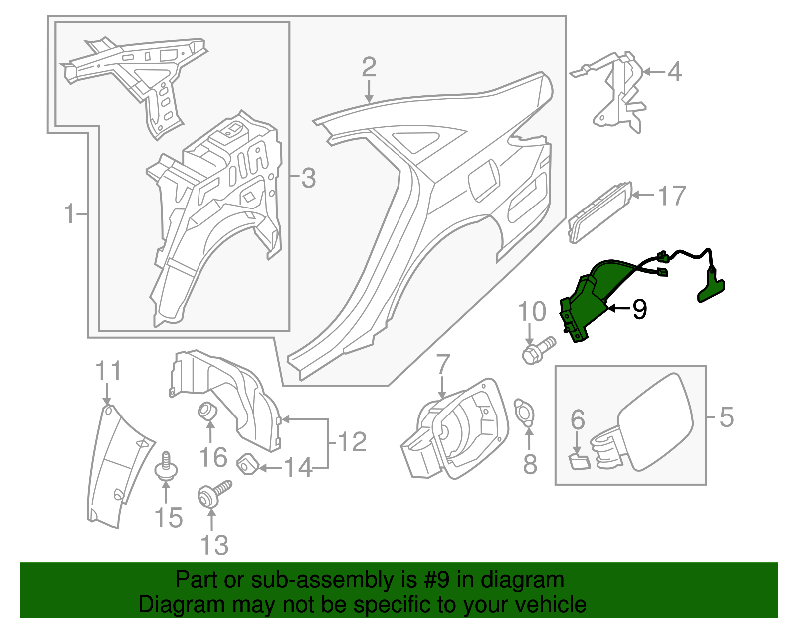 2011-2015 Hyundai Sonata Fuel Filler Door Lock Actuator 81590-3S000 ...