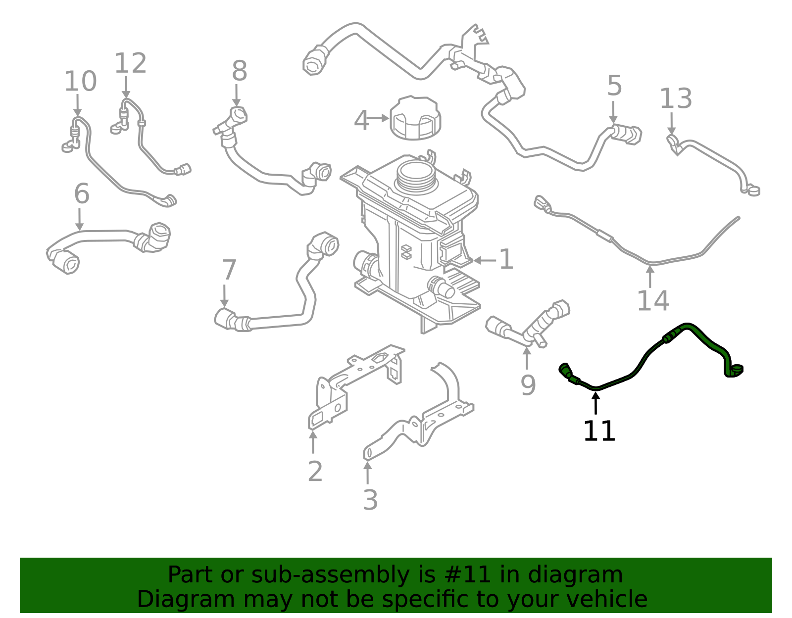 17128662871 - 2016-2019 BMW Engine Coolant Hose (17-12-8-662-871) | BMW ...