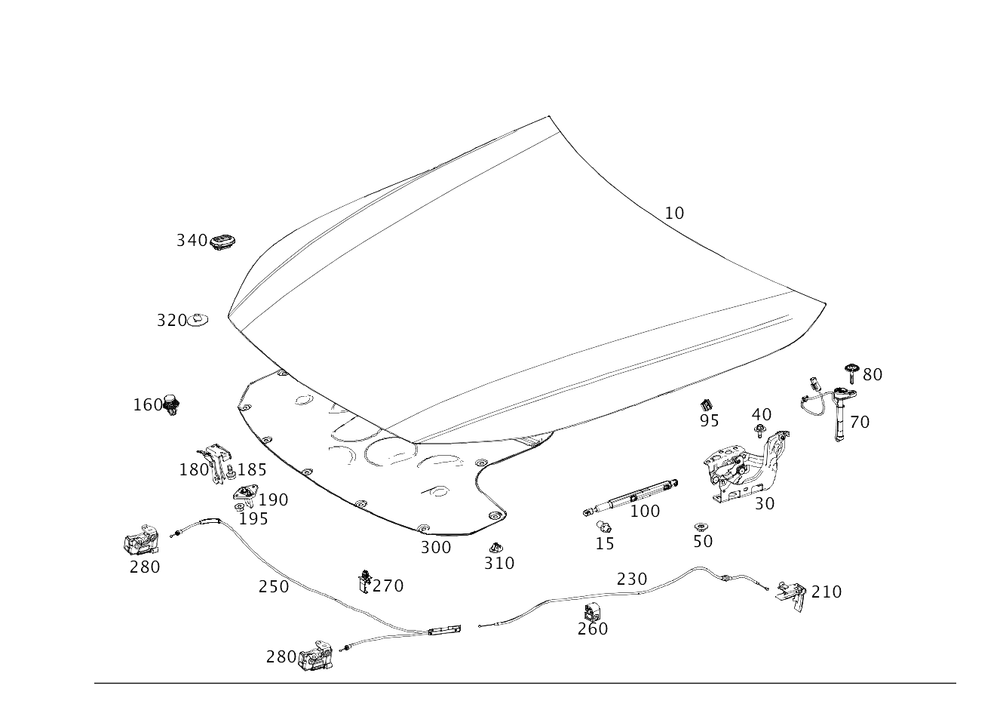 257-880-29-00 - Hood 2019-2023 Mercedes-Benz | Mercedes-Benz USA Parts