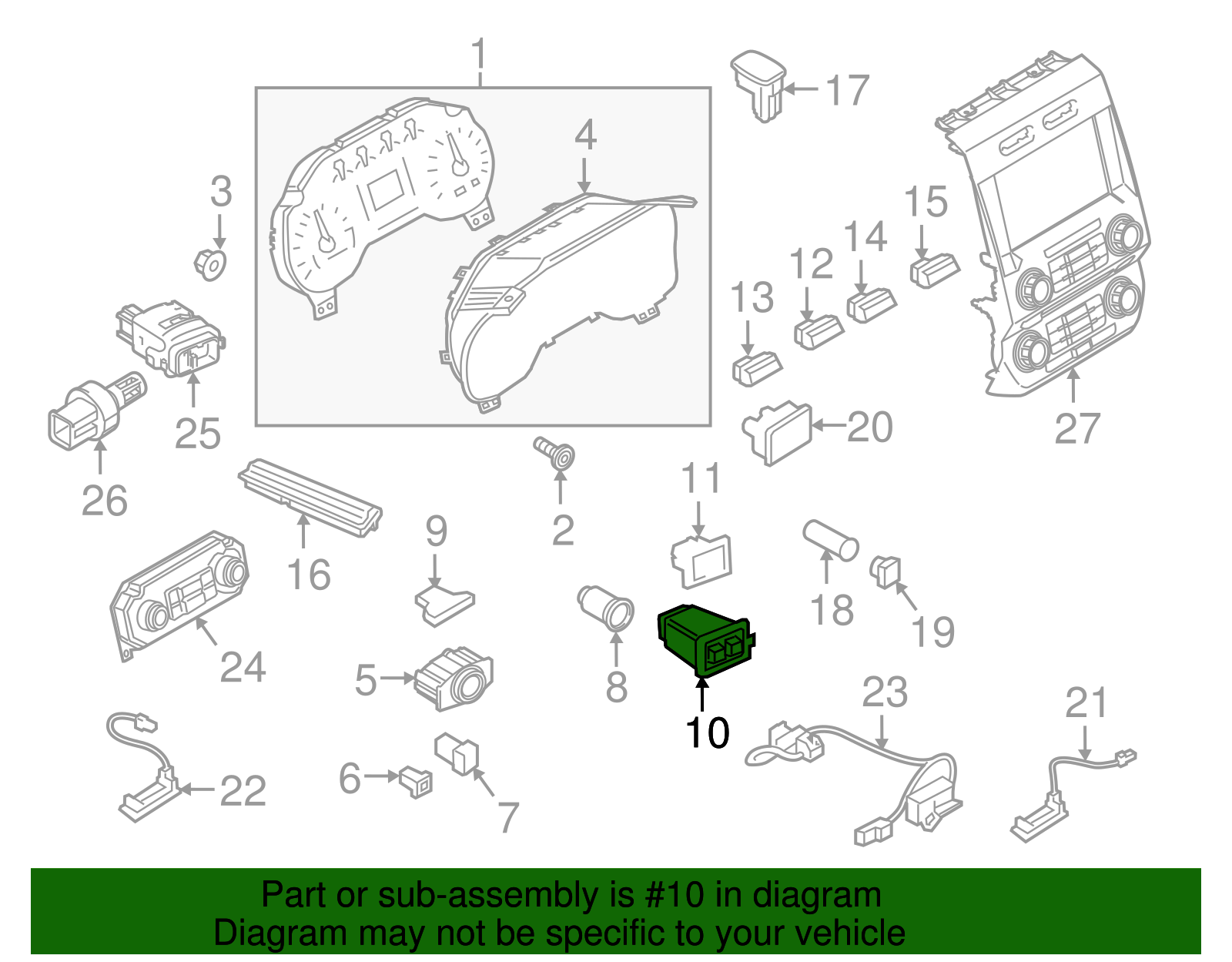 HC3Z-2C006-AA Super Duty F250 F350 OEM Ford In-Dash Trailer Brake ...
