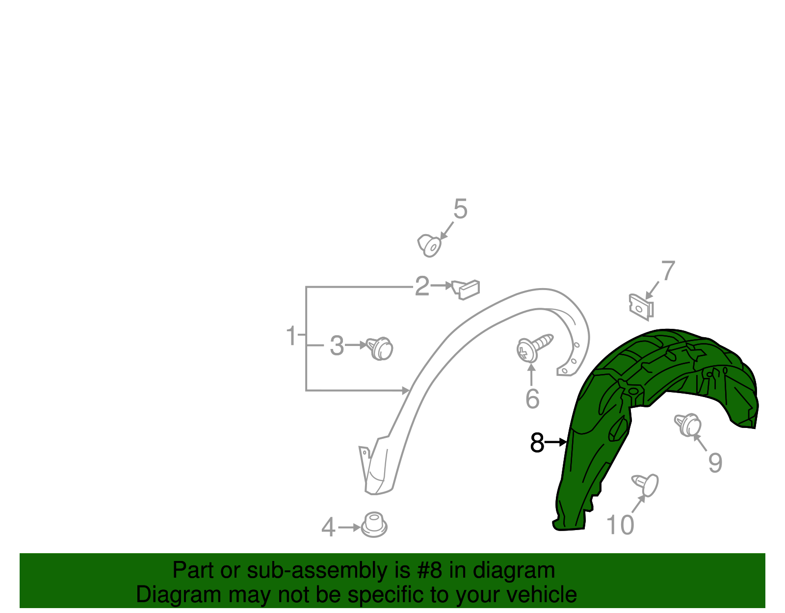 2017-2023 Nissan Wheelhouse Liner 76749-6MA0A | Kline Nissan