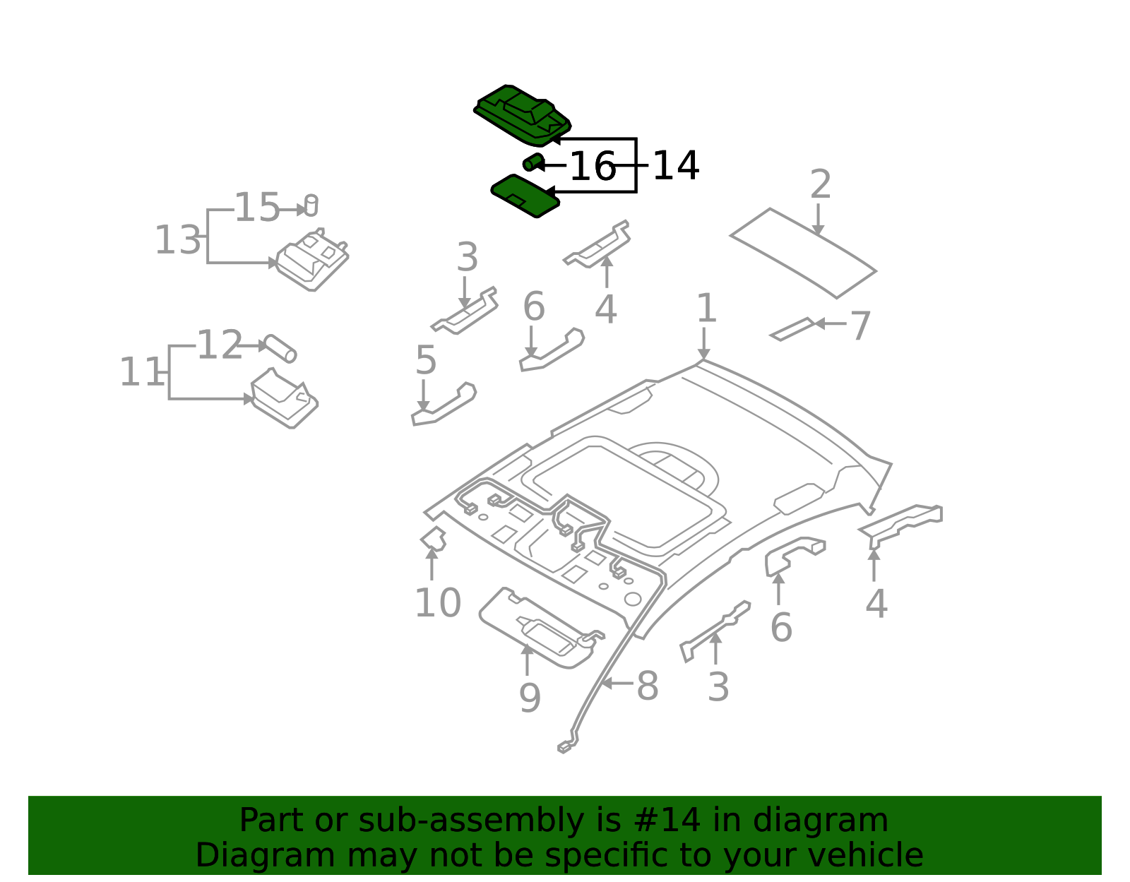 2007-2010 Hyundai Elantra Dome Lamp 92850-2H000-8M | MotorMotor