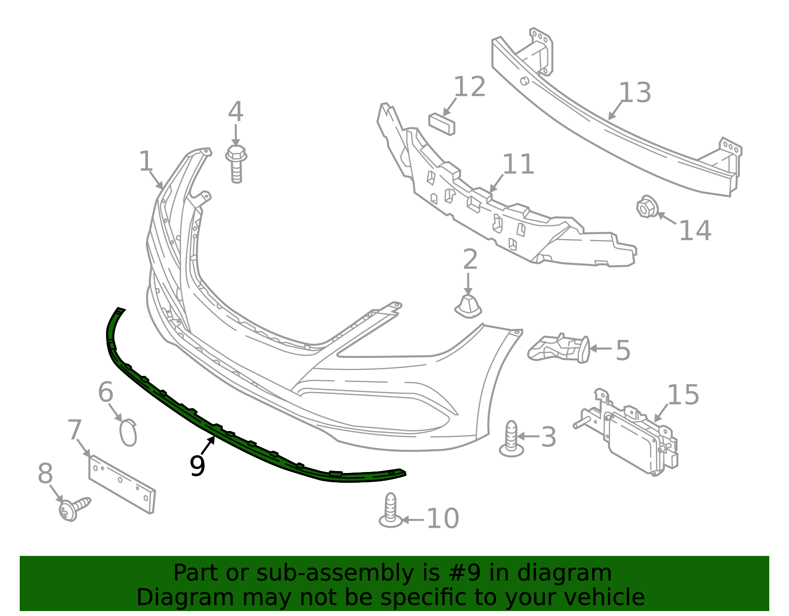2015-2017 Hyundai Azera Air Deflector 86591-3V500 | QuirkParts
