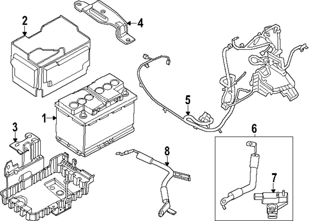 2024-2025 Ford Ranger Positive Cable MB3Z-14300-EL | Ford AutoNation Parts