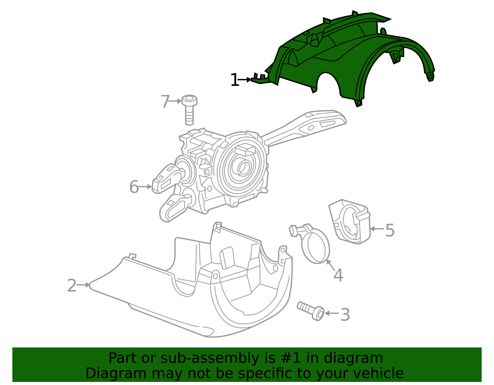 Steering Column Cover - OEM Interior Fit & Protection 8S0-953-491-A-6PS ...