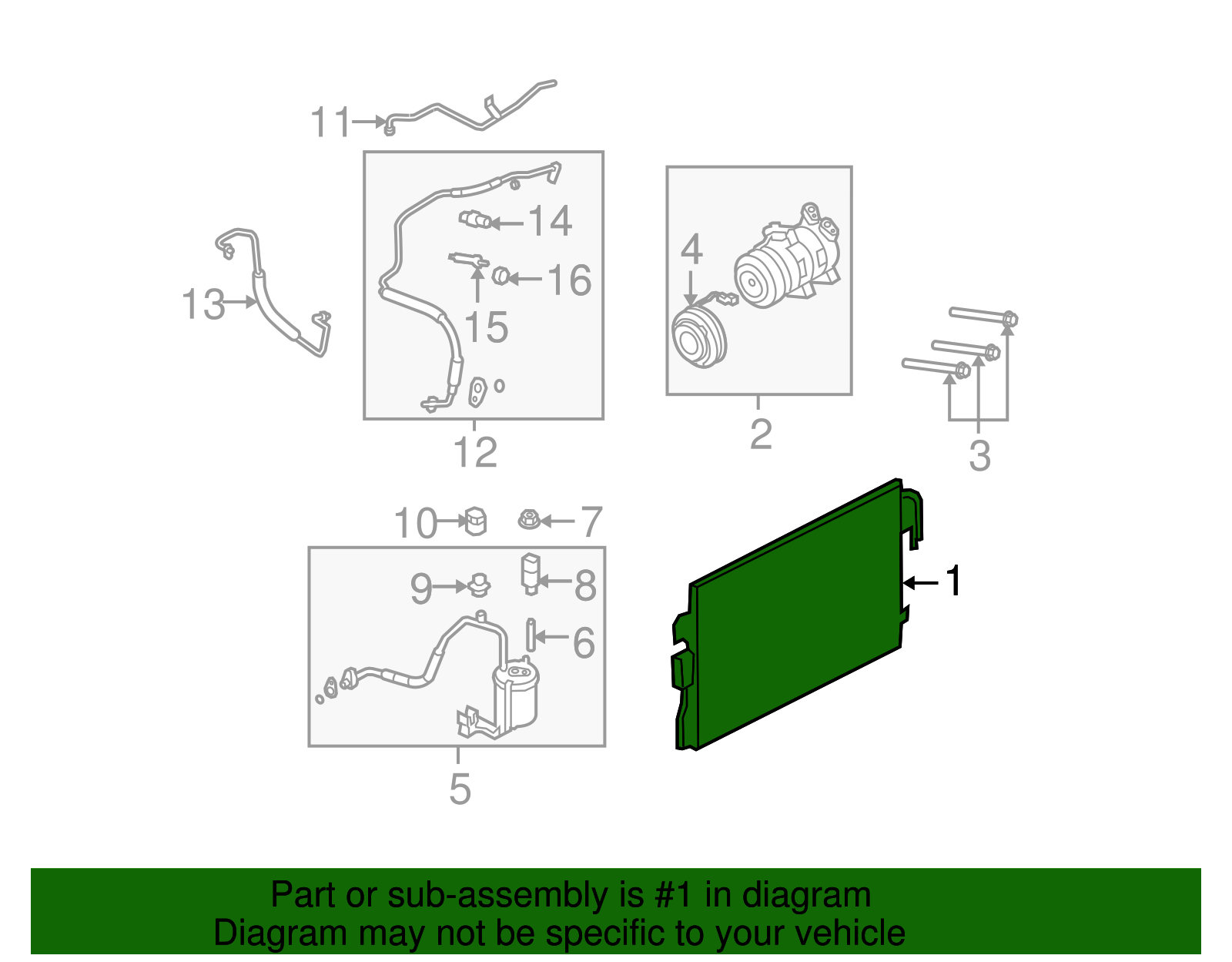 2009-2012 Ford Condenser 9L8Z-19712-A | Ford OEM Parts Outlet