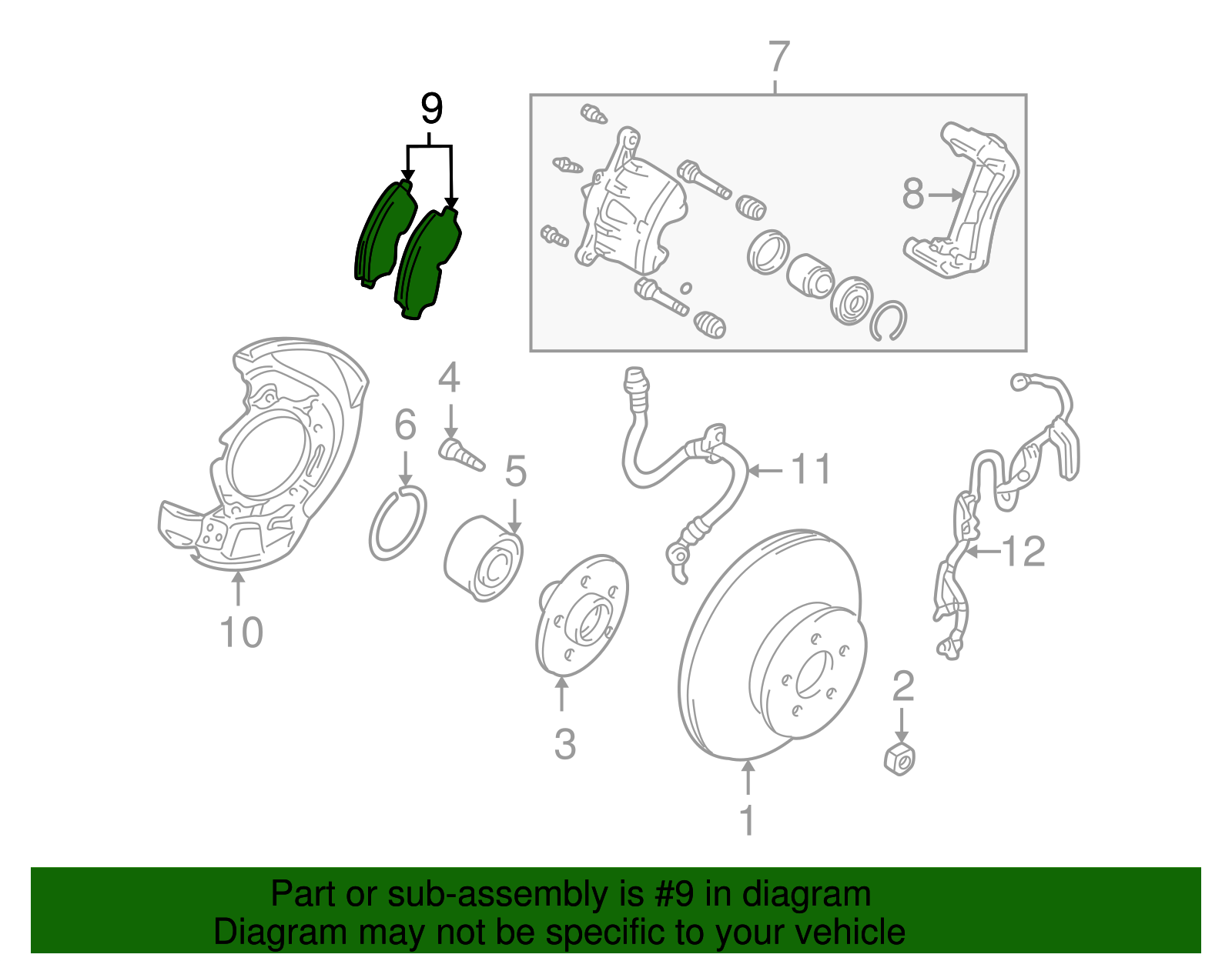 Genuine Toyota Brake Pads Front part# 04465-42130 for 2001-2005 Toyota ...