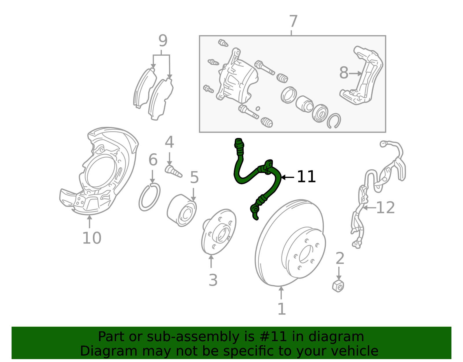 2001-2005 Toyota RAV4 Flex Hose 90947-02C54 | MotorMotor