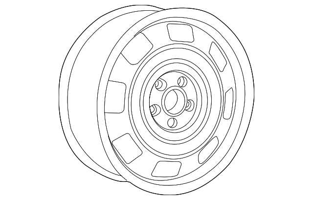 5C0-601-025-M-AX1 - 17 In Heritage Wheel CZ8 - Black 2012-2018 ...