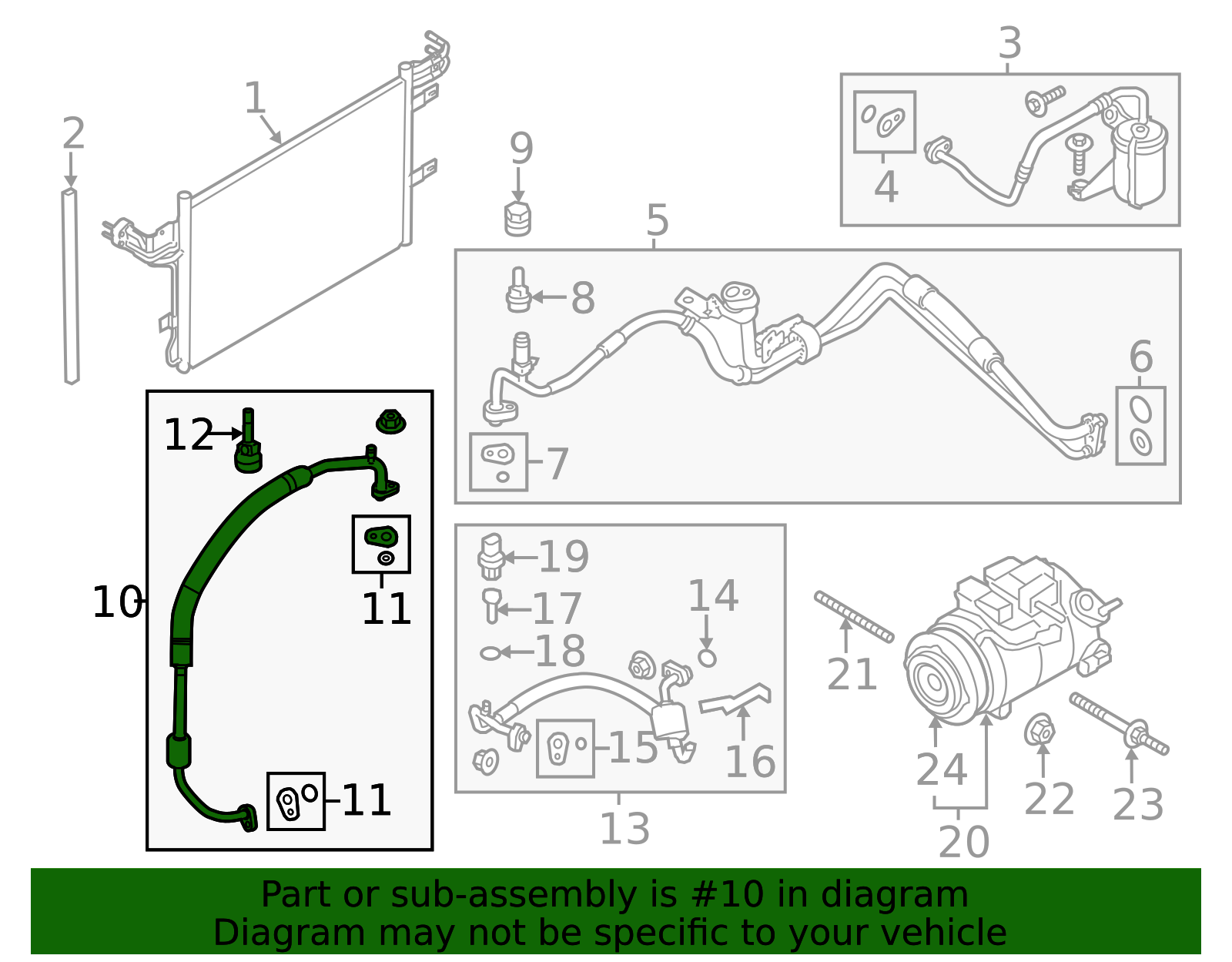 Ford A/C Suction Hose - OEM Cooling Line - Part #DA5Z-19A834-A ...