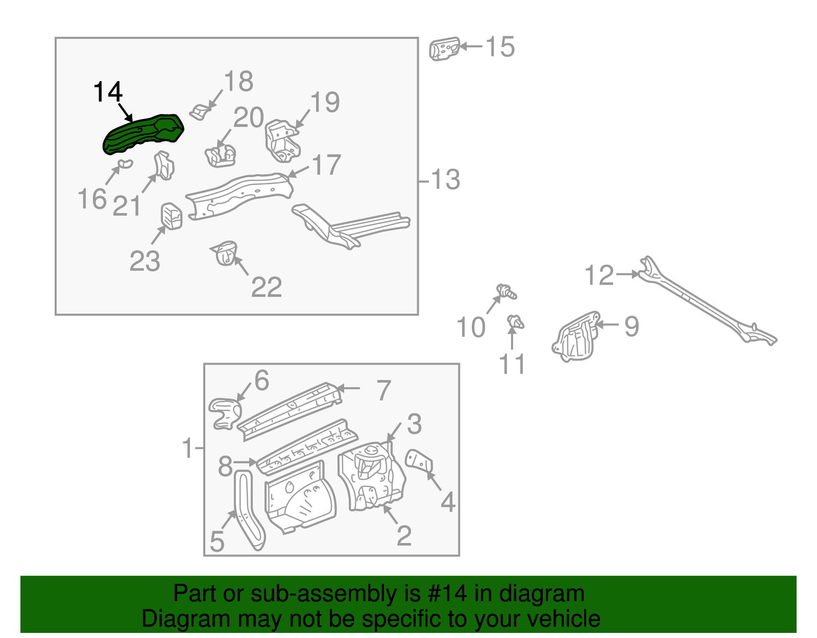 57115-06030 - Outer Rail - 2002-2018 Toyota | OEM Genuine Toyota Parts