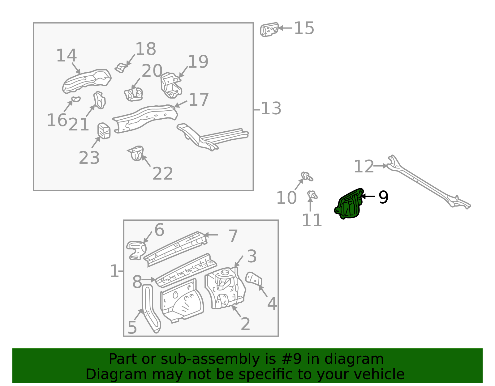 2001-2007 Toyota Fender Apron Seal 53736-33030 | Toyota Parts Center