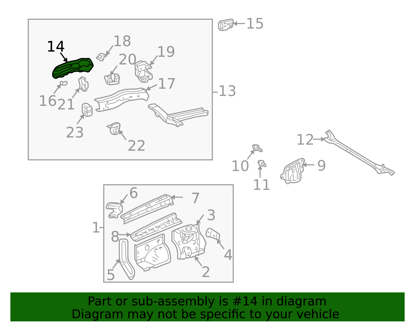 2002-2014 Toyota Outer Rail 57116-06020 | MotorMotor