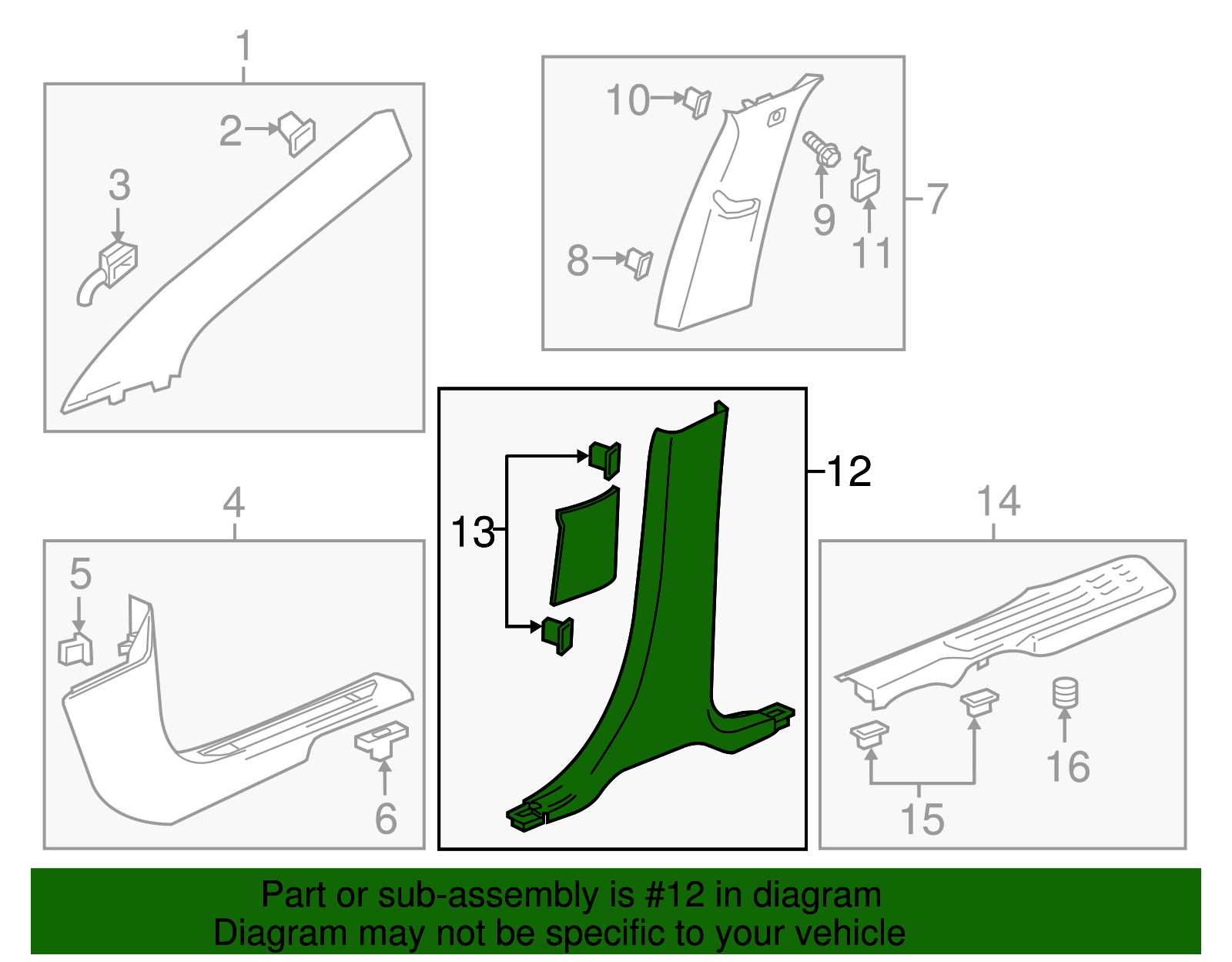 84425917 - Lower Center Pillar Trim | Partners Chevy