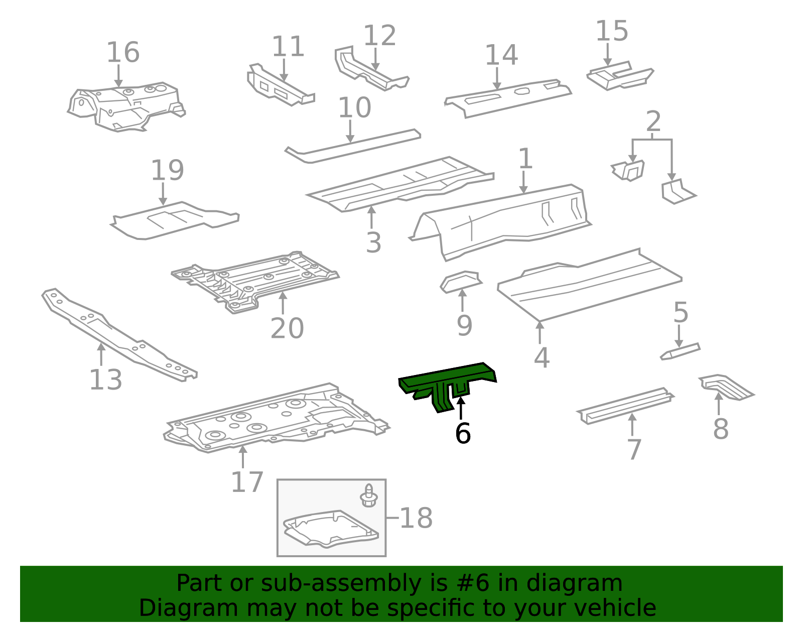 58014-50030 - High-Quality Floor Extension for 2007-2017 Lexus LS460 ...