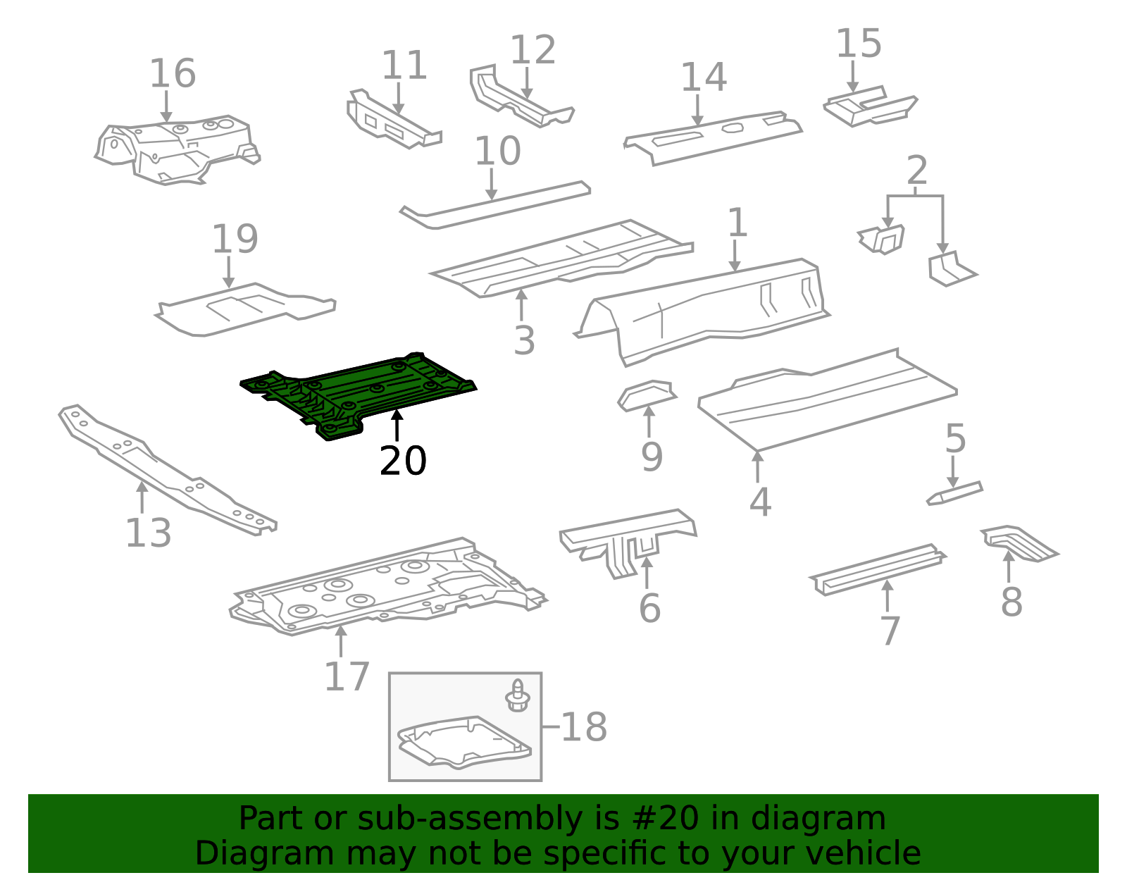 58167-50020 - High-Quality Floor Pan Splash Shield for AutoNation Parts