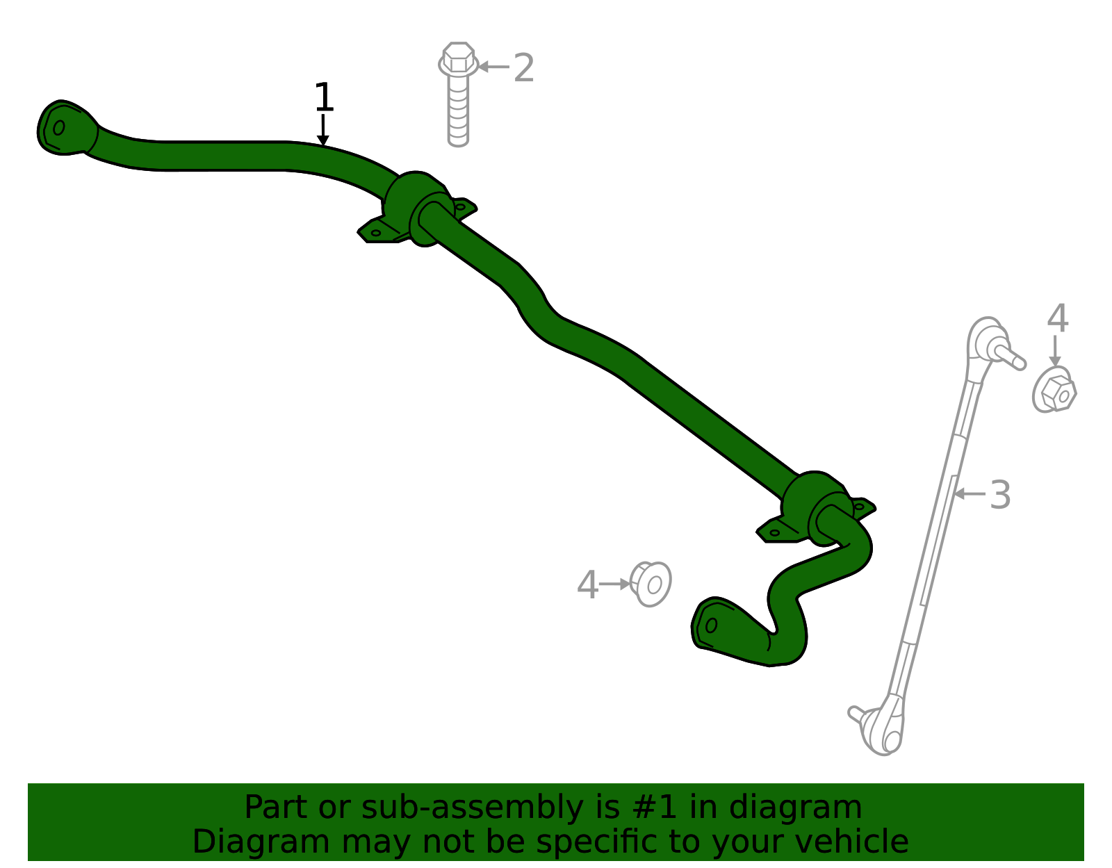 Genuine OEM Stabilizer Bar | 247-320-05-11-64 | Fits Select 2019-2025 ...