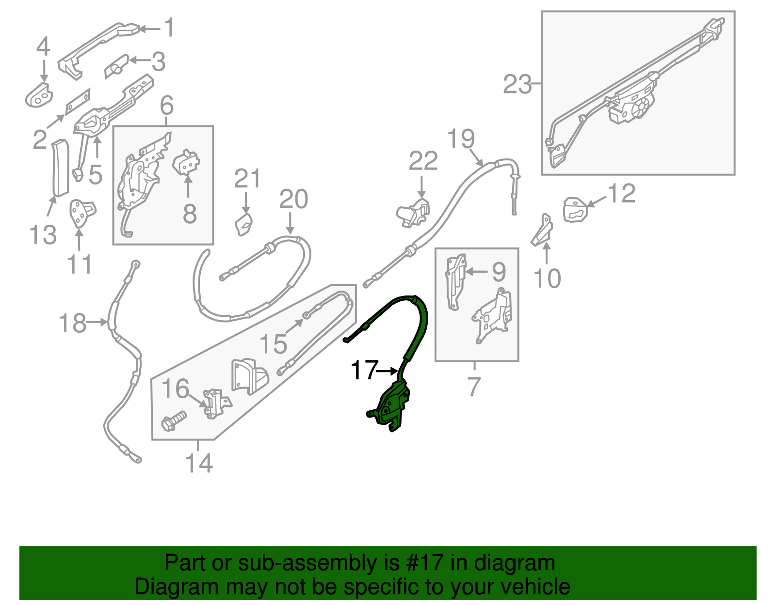 2011-2017 Nissan Quest Power Actuator - Driver's Side (LH) 97941-1JA0A ...