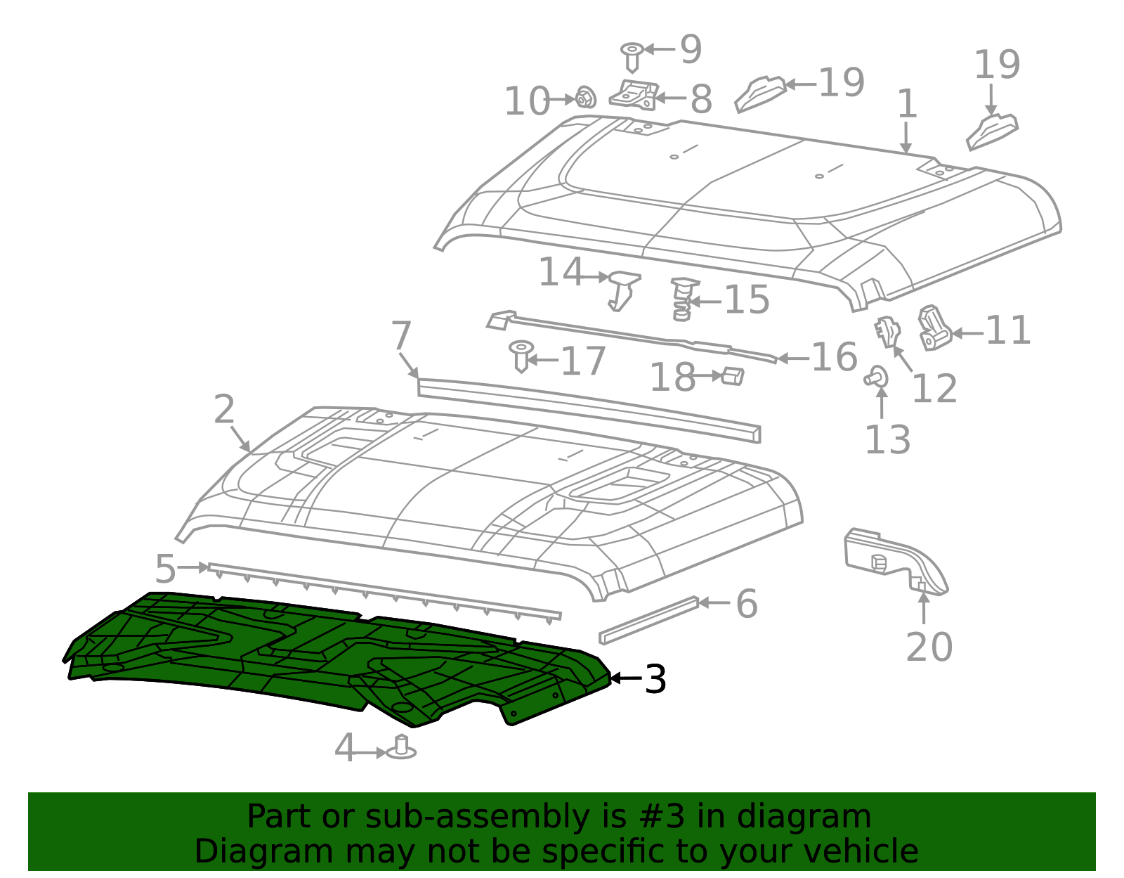 2018-2025 Jeep Hood Insulation Pad 68292168AE | Mopar Parts Canada