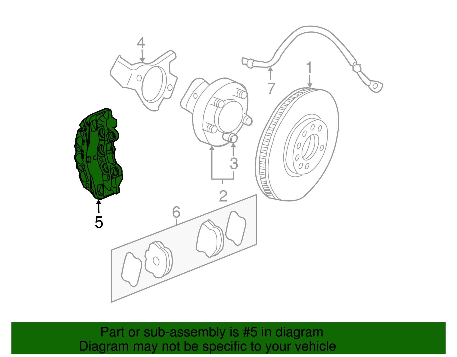 2012-2013 Chevrolet Corvette Yellow Front Driver Side Disc Brake ...