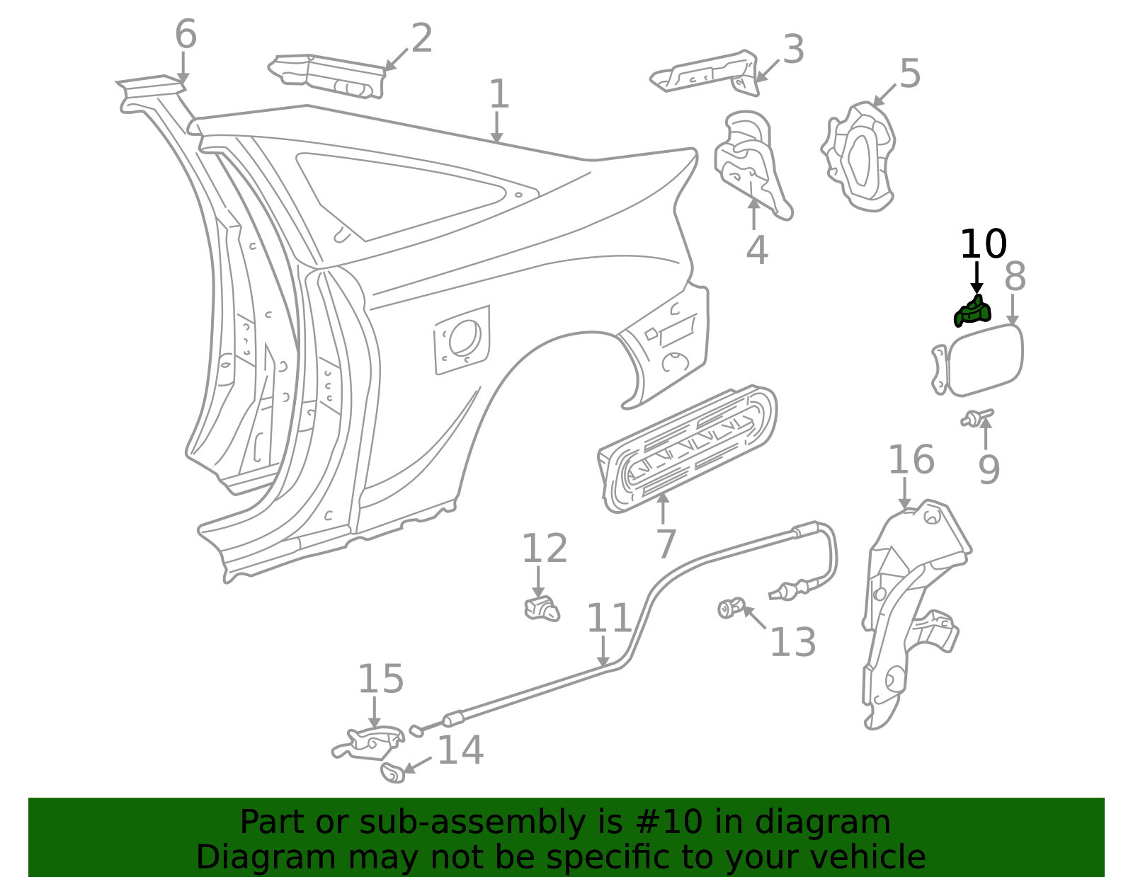 2000-2005 Toyota Celica Fuel Door Spring 77360-48010 | Toyota Parts Center