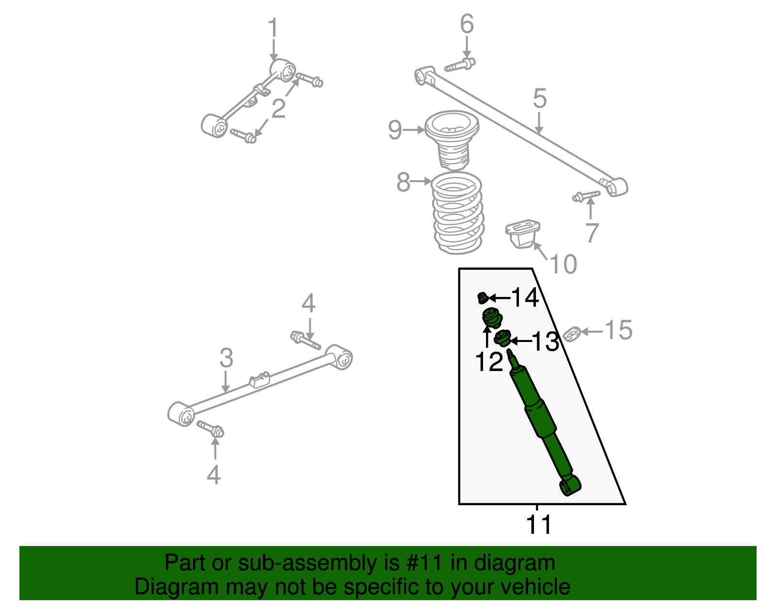 2003-2004 Toyota Sequoia Shock Absorber 48530-80104 | Toyota Parts Center