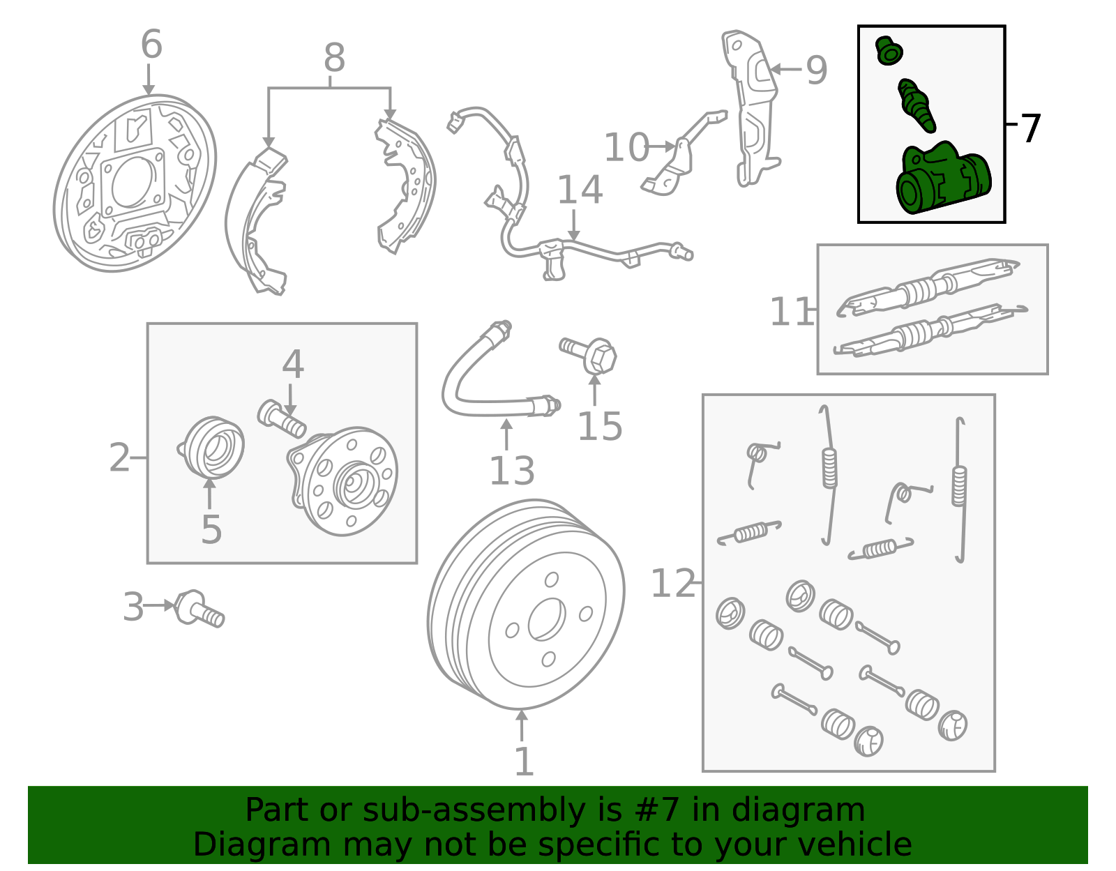 Genuine Official Toyota Drum Brake Wheel Cylinder (Left, Front, Rear ...