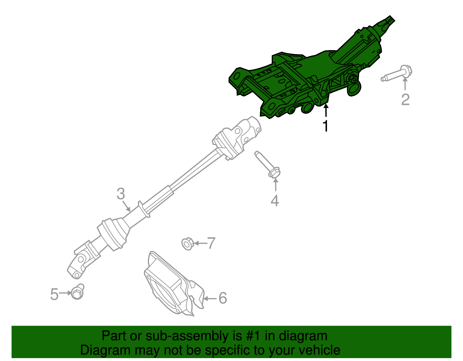 DB5Z-3C529-S - Steering Column 2013-2019 Ford | Ford Parts Direct