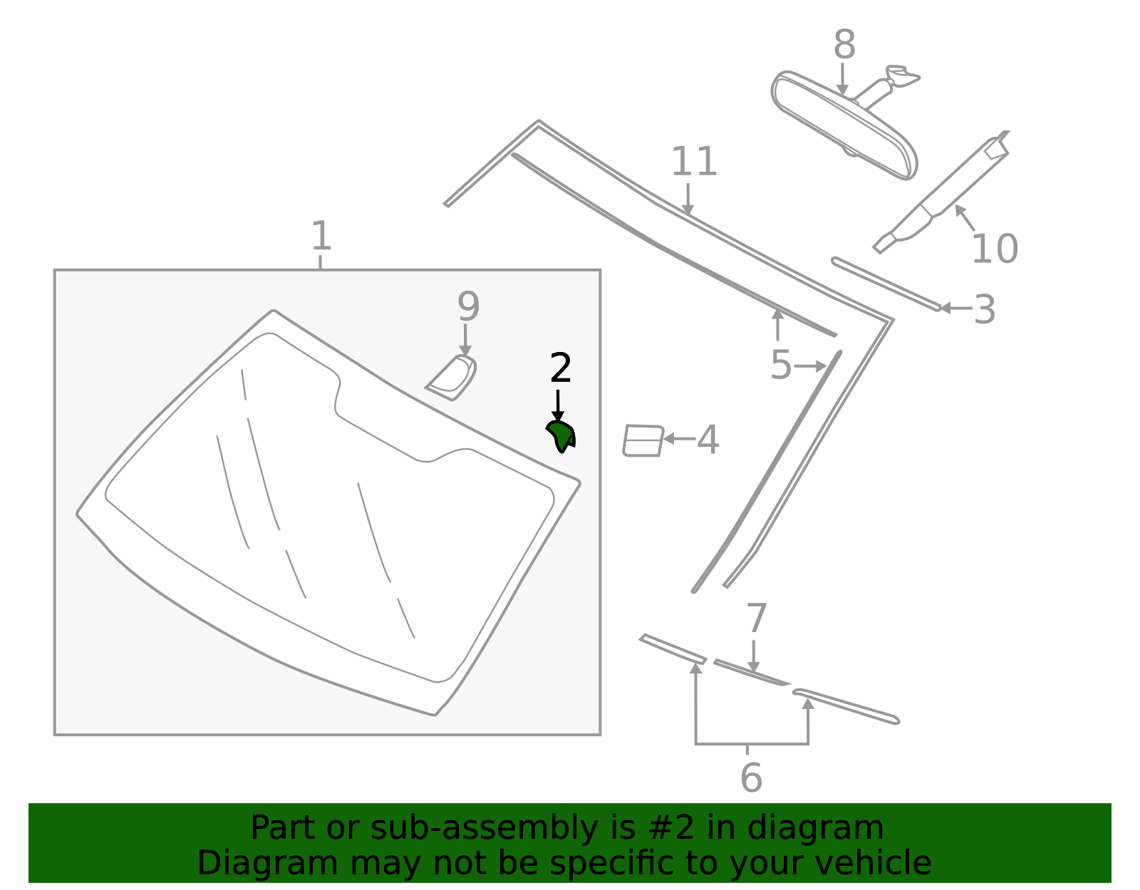 65035FJ000 - OEM NEW 2012-2020 Subaru Outback Windshield Pin Passenger ...